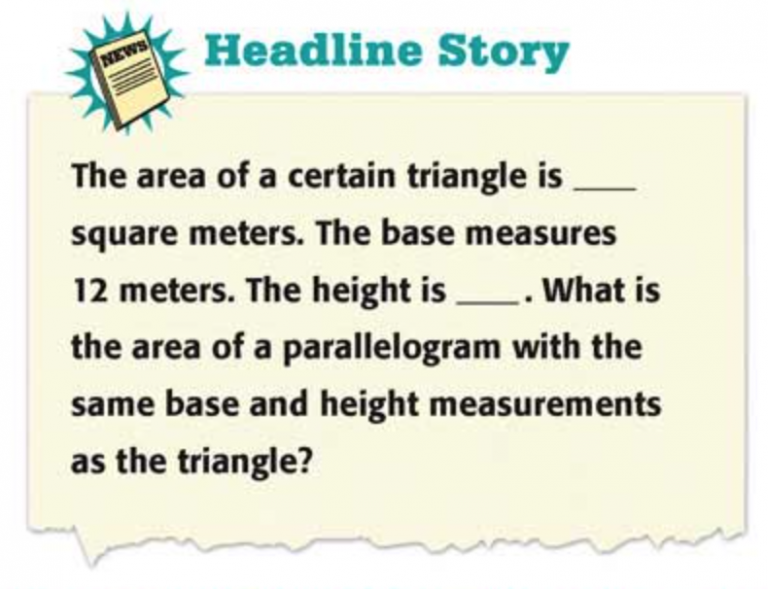 Area and Perimeter: Lesson 6 – Elementary Math
